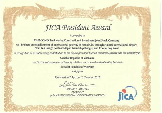 Nhat Tan Bridge Construction Project is awarded the Certificate of the ...